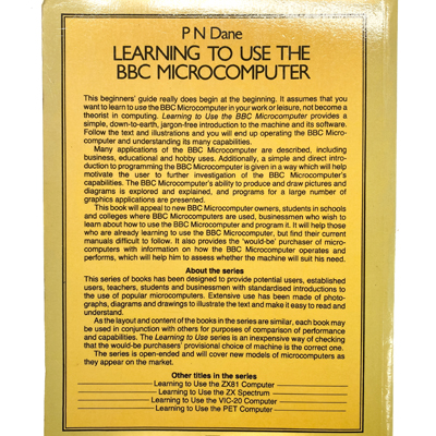 Learning To Use The BBC Micro Computer