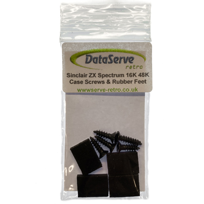 Sinclair ZX Spectrum 16K 48K Replacement Case Screws & Rubber Feet